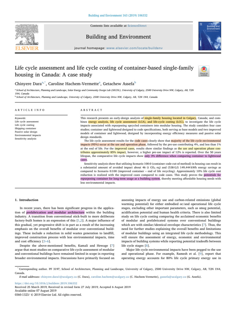 Life cycle assessment and life cycle costing of container-based single ...