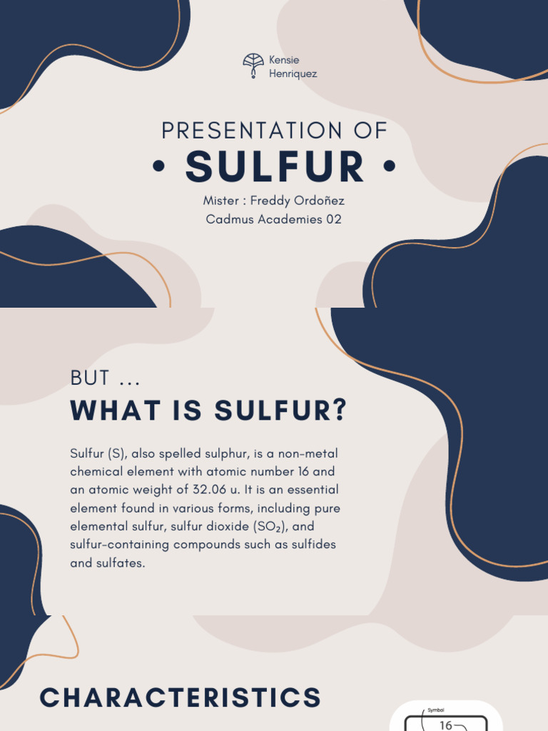 Presentation 20241218 201332 0000 | PDF | Sulfur | Chemistry