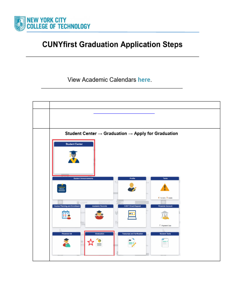 CUNY Graduation Application Guide | PDF