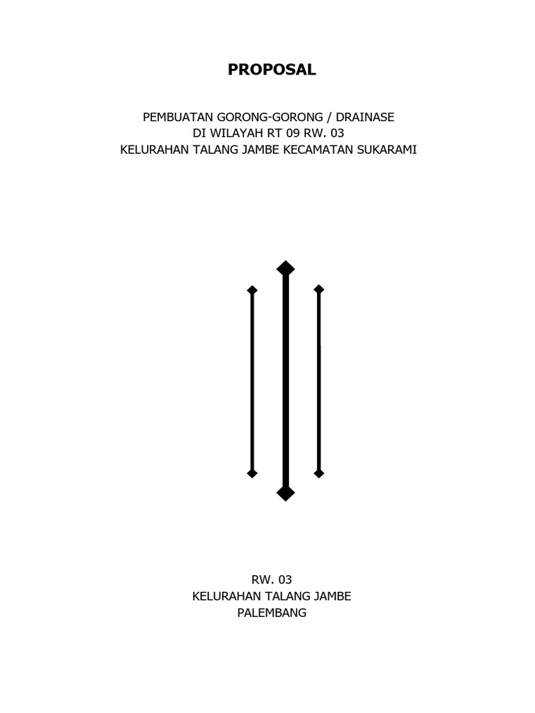 Proposal Pembuatan Drainase Talang Jambe | PDF