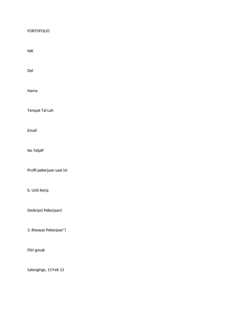 FORTOFOLIO sekolah sd | PDF