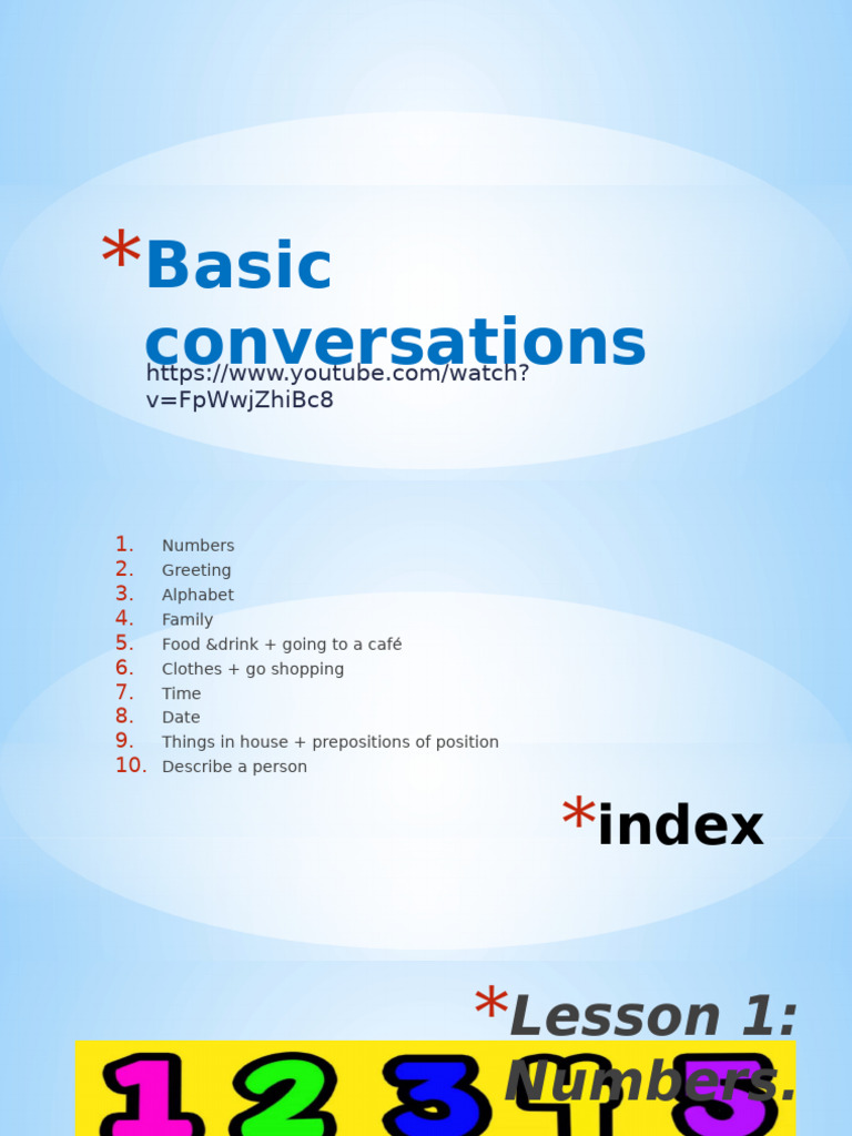 Basic Conversations | PDF