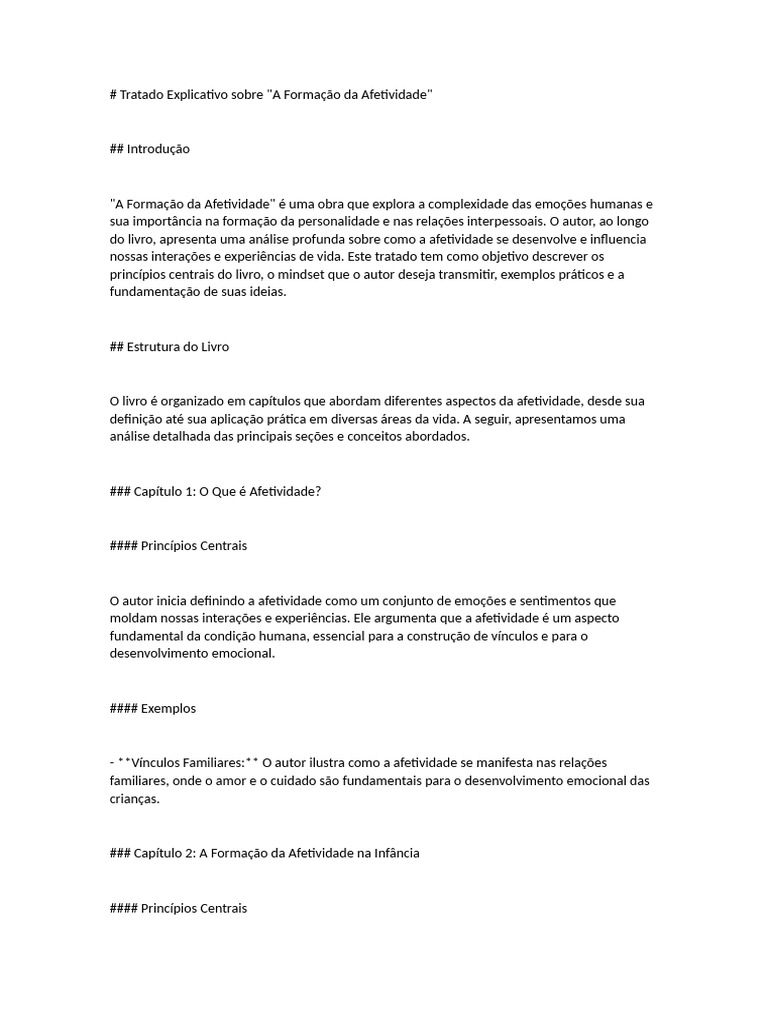 A Formaçao Da Afetividade | PDF | Emoções | Amor