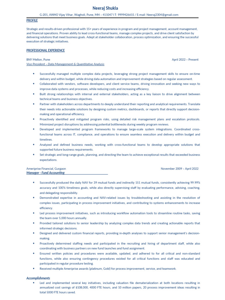 Resume new | PDF | Project Management | Conflict Resolution