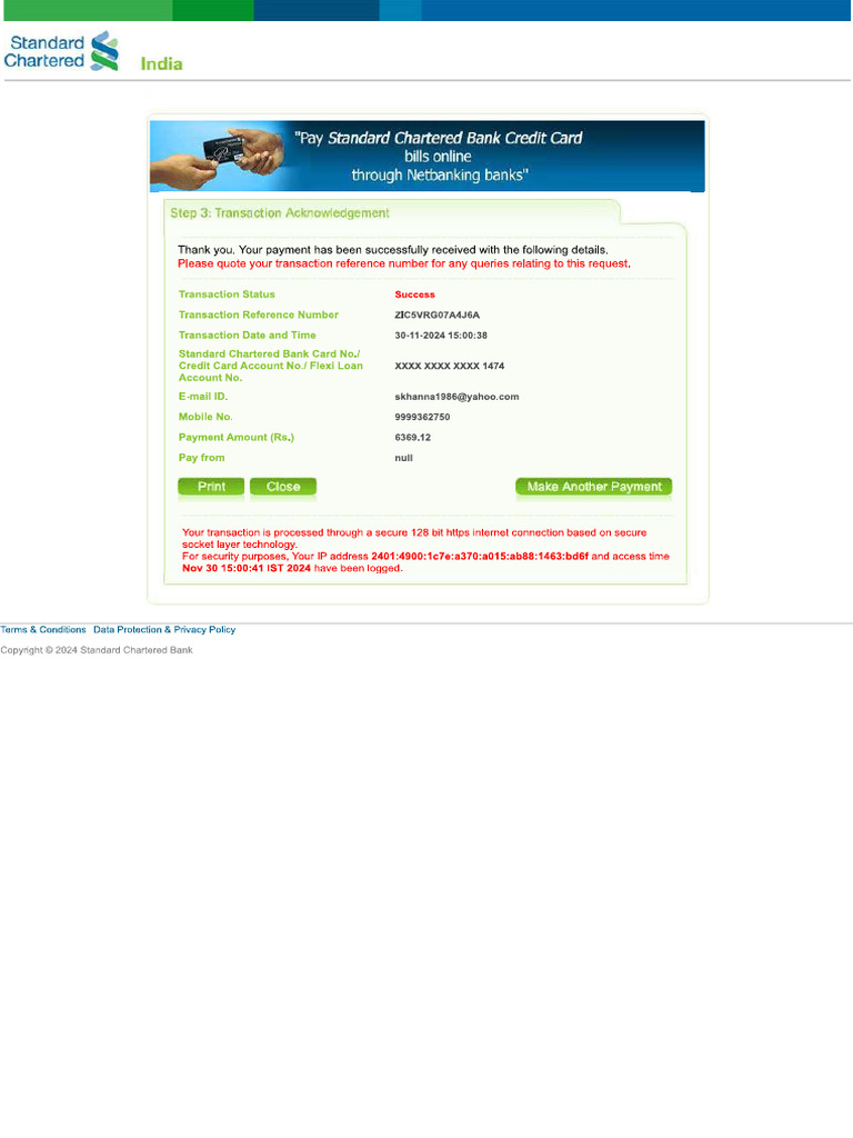 StandC Payment Receipt | PDF