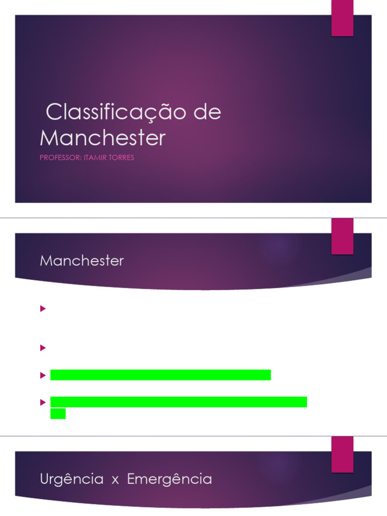 Protocolo de Classificação de Manchester | PDF | Especialidades médicas ...
