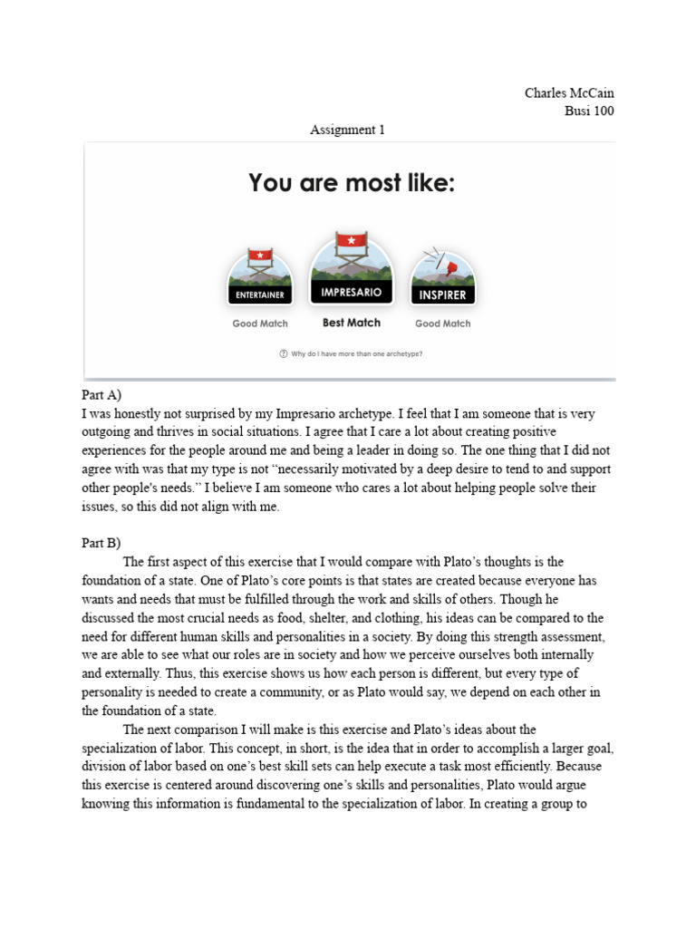 Busi 100 Assignment 1 | PDF