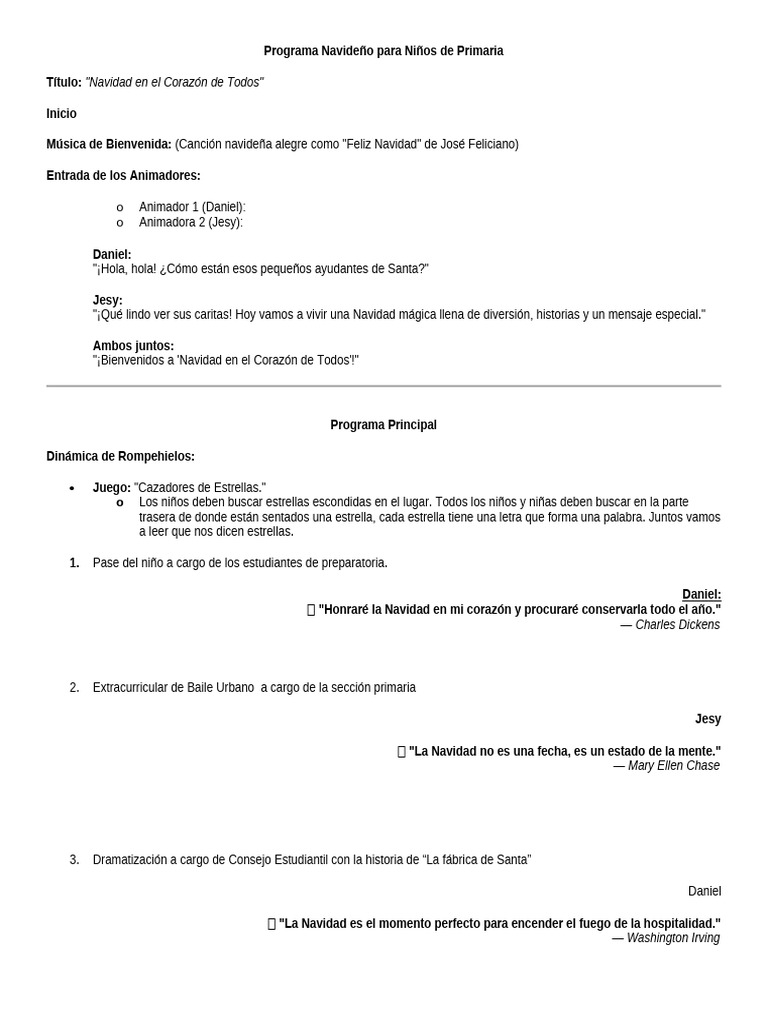 Programa Navideño Escolar 2023 | PDF | Navidad