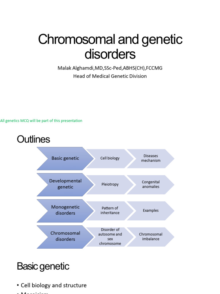 Understanding Chromosomal Disorders | PDF | Dominance (Genetics ...