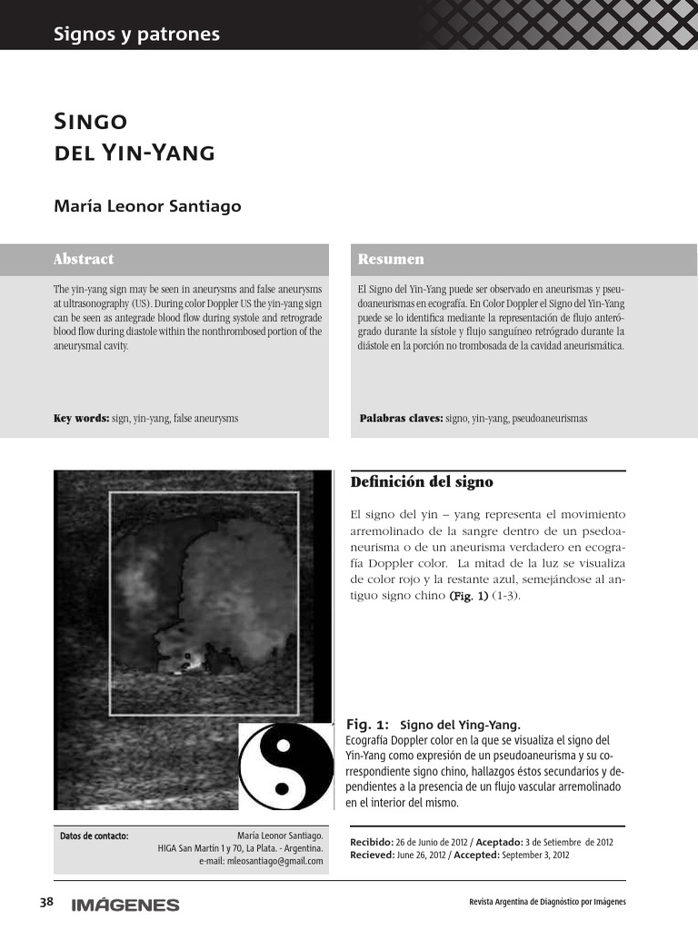 Signo Del Yin-Yang | PDF | Artería | Angiología