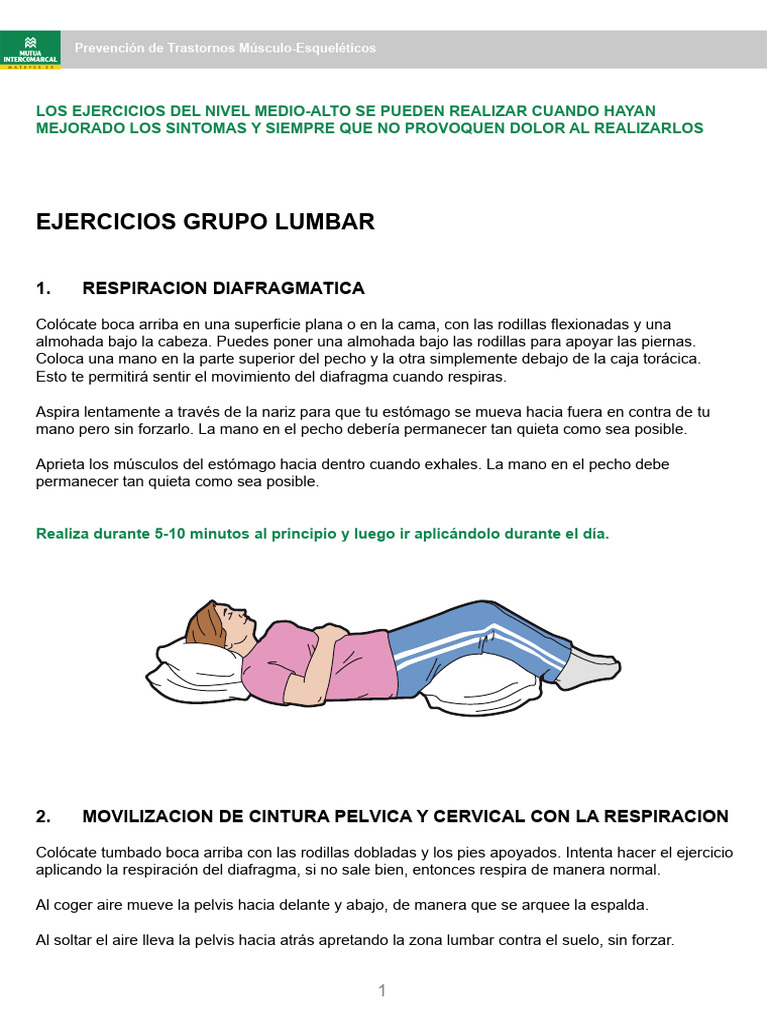 Ejercicios_zona_lumbar | PDF