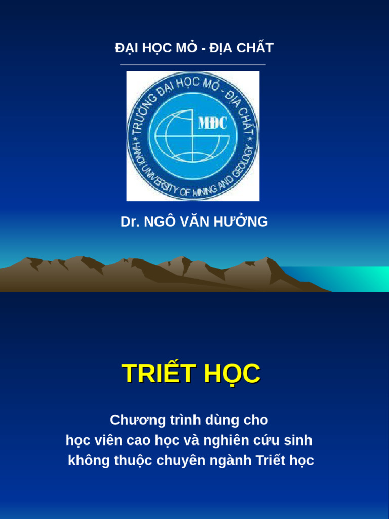 1. Triet Sdh - Nhap Mon | PDF