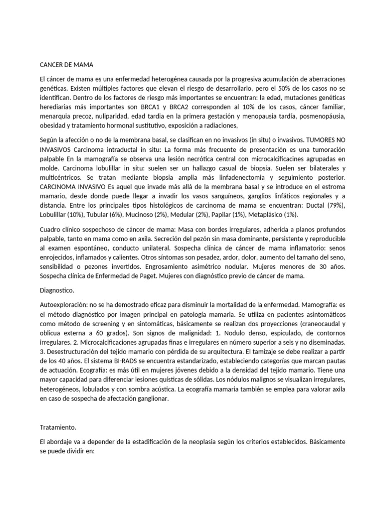 CANCER DE MAMA Rev Bib | PDF | Cáncer de mama | Cáncer