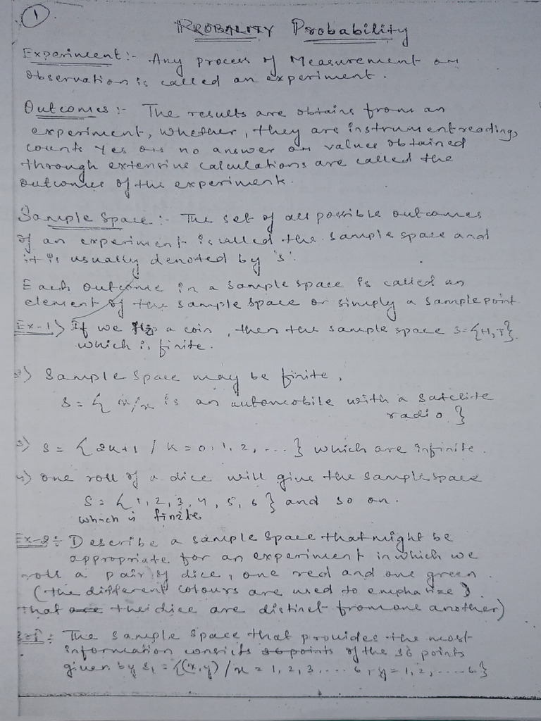 Probability (Part-1) | PDF
