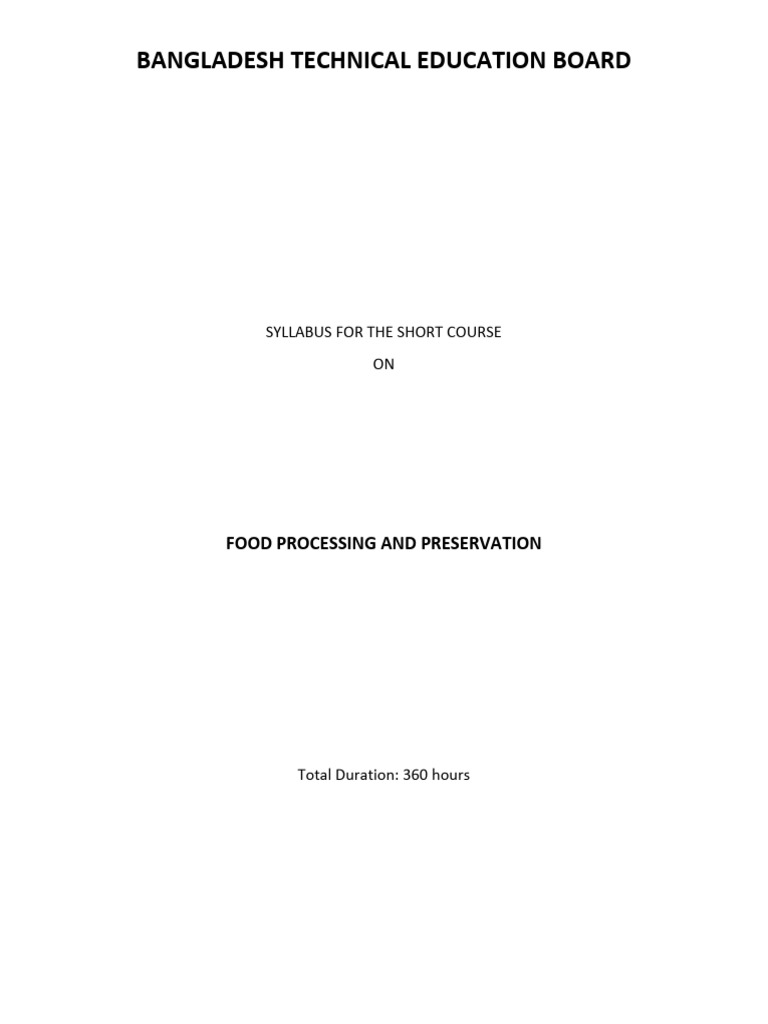 Food Processing - Preservation | PDF | Fruit Preserves | Food Preservation