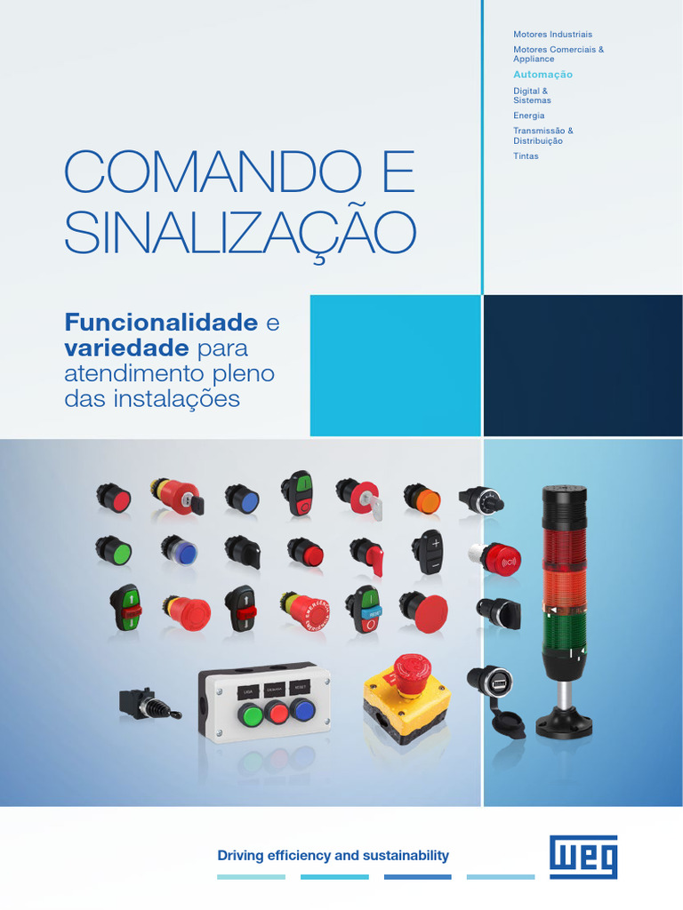 WEG Comando e Sinalizacao CSW 50009820 Catalogo Pt | PDF | Parafuso | Cor