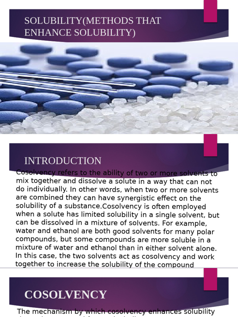 Physical Pharmaceutics Presentation 2 | PDF | Solvation | Solubility