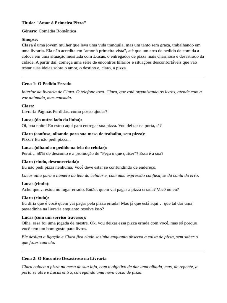 002 Script de Comedia Romantica | PDF | Amor | Piadas