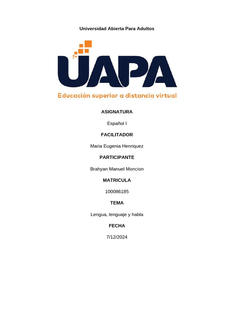 Lengua Lenguaje Y Habla Pdf Comunicación Habla