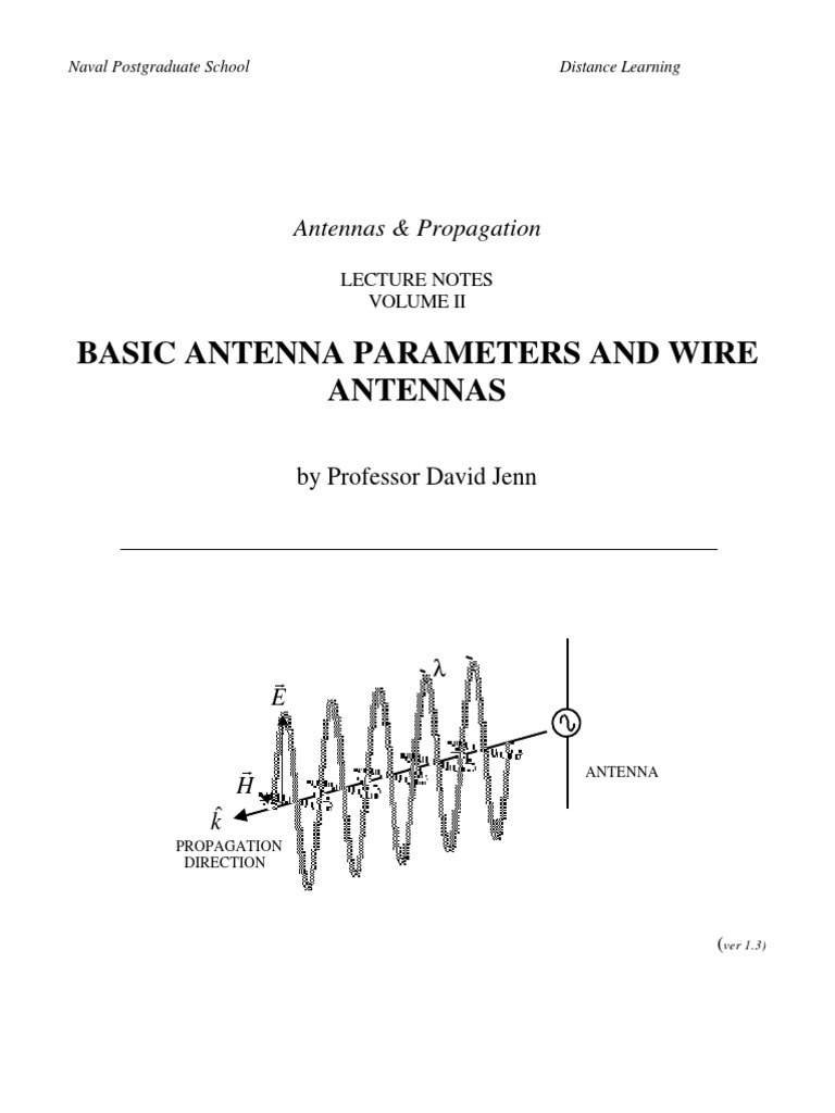 Basic Antenna Parameters and Wire Antennas | PDF | Antenna (Radio ...