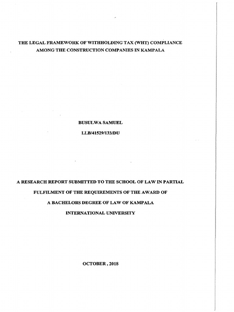 Busulwa Samuel PDF | PDF | Taxes | Income Tax