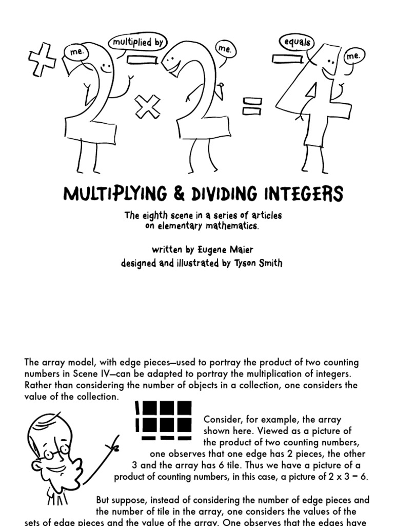 Scene 8, Multiplying & Dividing Integers | PDF | Numbers | Multiplication