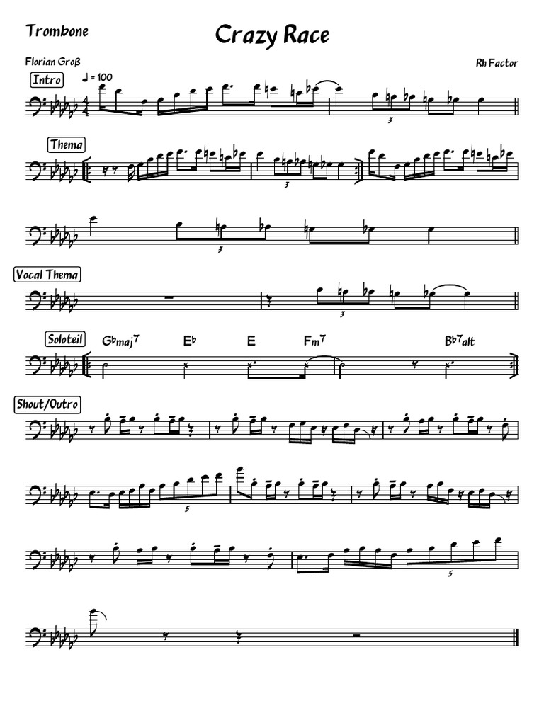 Crazy Race: Trombone | PDF