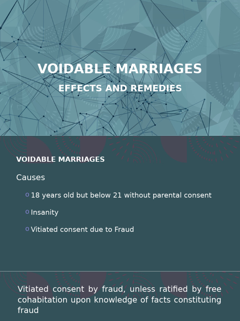 Module 3-Voidable Marriage | PDF | Annulment | Private Law