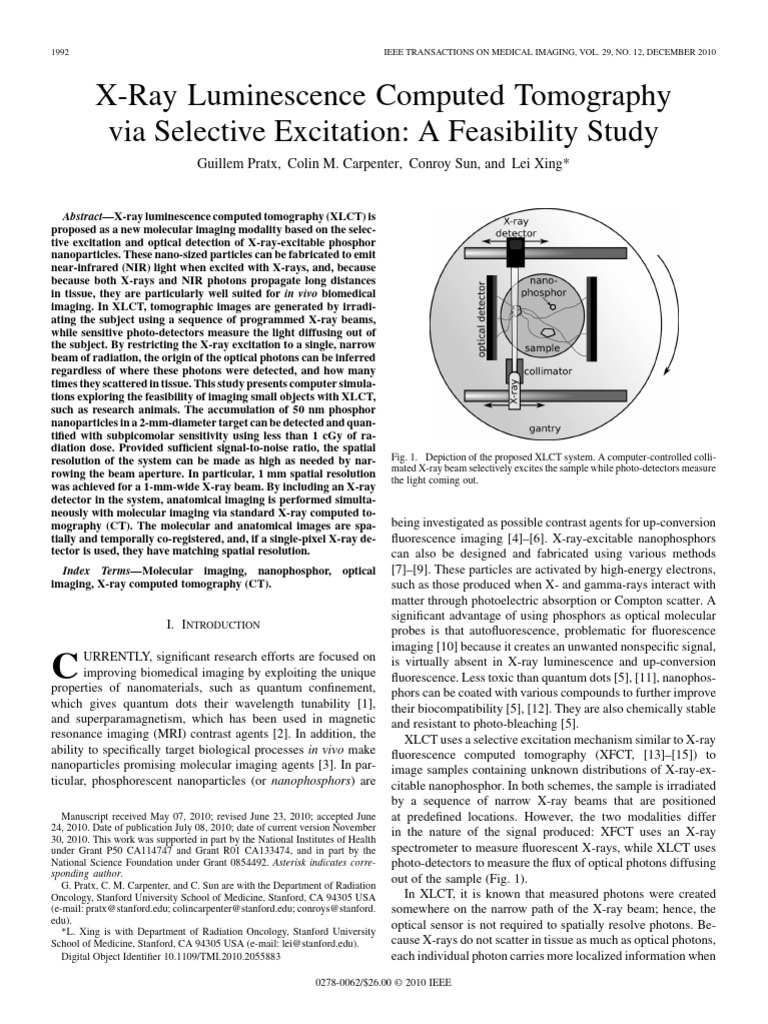 2010X-Ray Luminescence Computed Tomography via Selective Excitation a ...