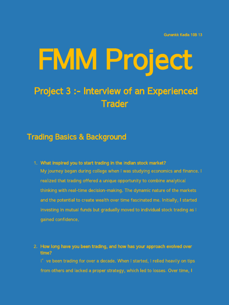 FMM Prject 3 | PDF