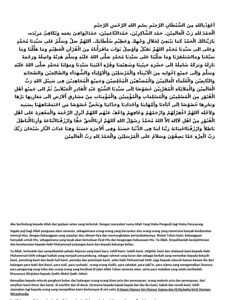 Doa Tahlil | PDF