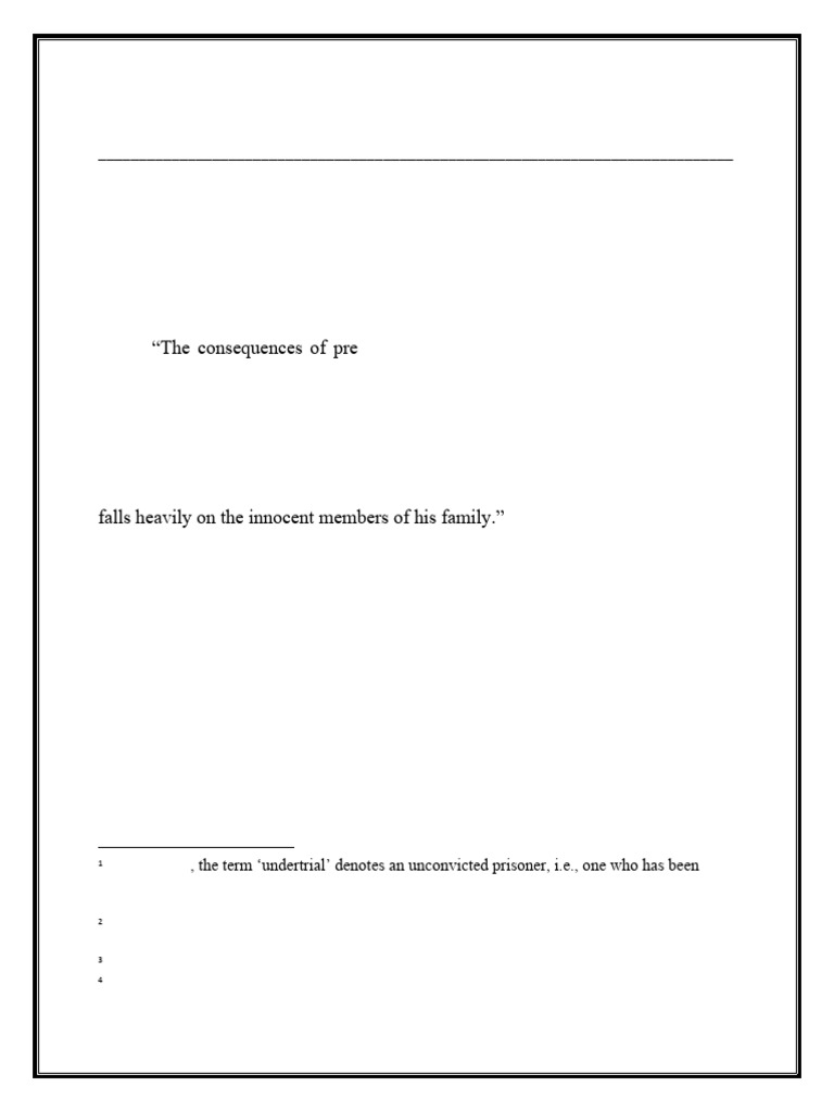 Srinath HUMAN RIGHTS OF UNDER TRIAL PRISONERS | PDF | Bail | Prison