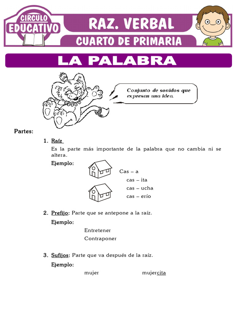 Partes de la Palabra en Español | PDF