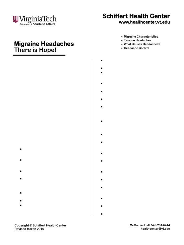 Headaches_Mig_Ten | PDF | Headache | Migraine