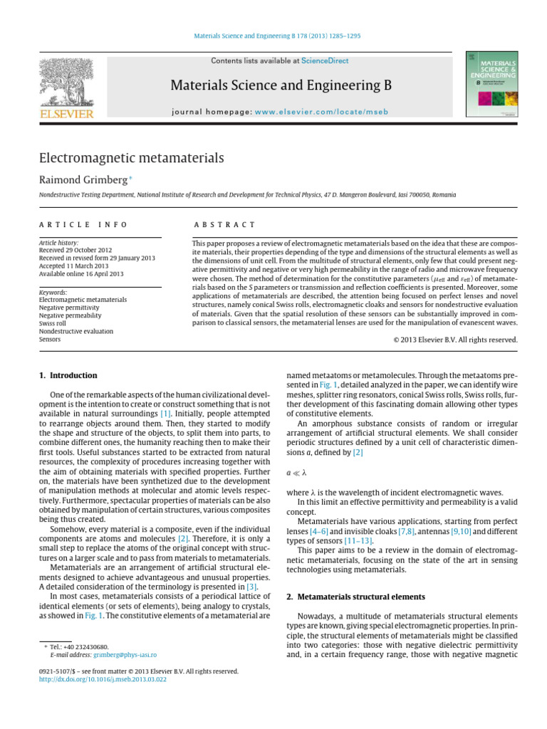 Text2fa - Ir Electromagnetic Metamaterials | PDF | Metamaterial | Physics