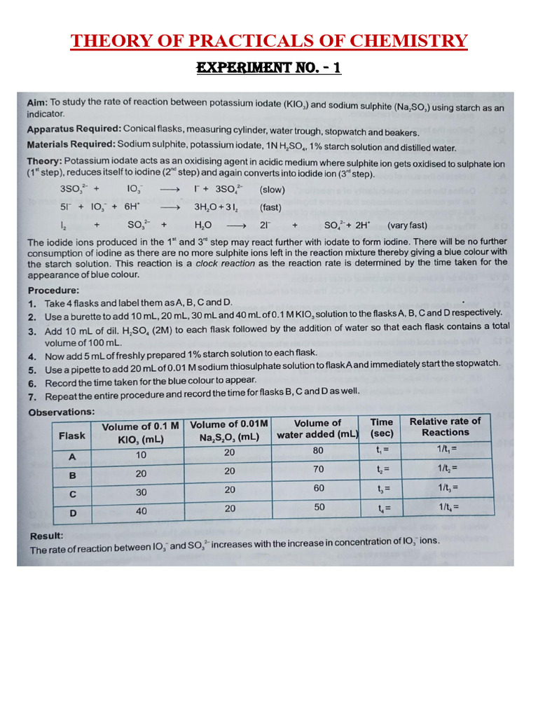 Chemistry Practical Theory.1730790233 | PDF