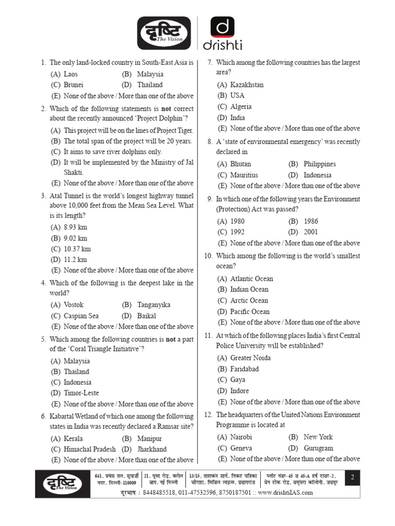 Environmental Quiz Questions and Answers | PDF | Ecosystem | Earth Sciences