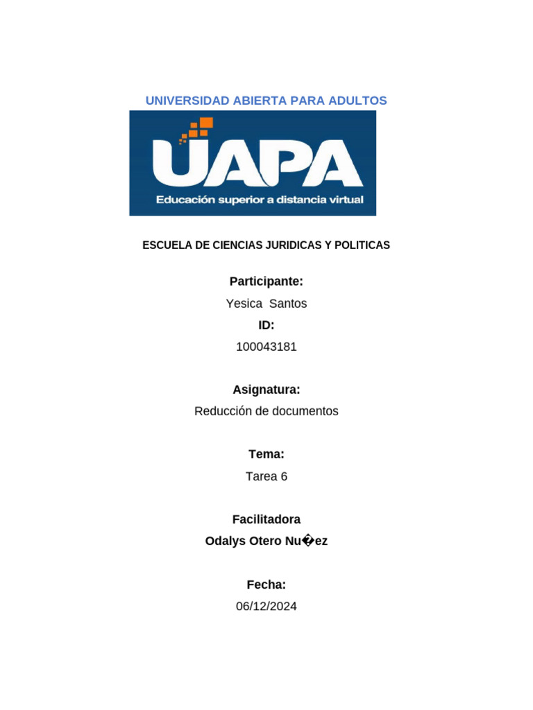 Tarea 4 de Redaccion de Documentos Juridicos | PDF | Divorcio | República Dominicana
