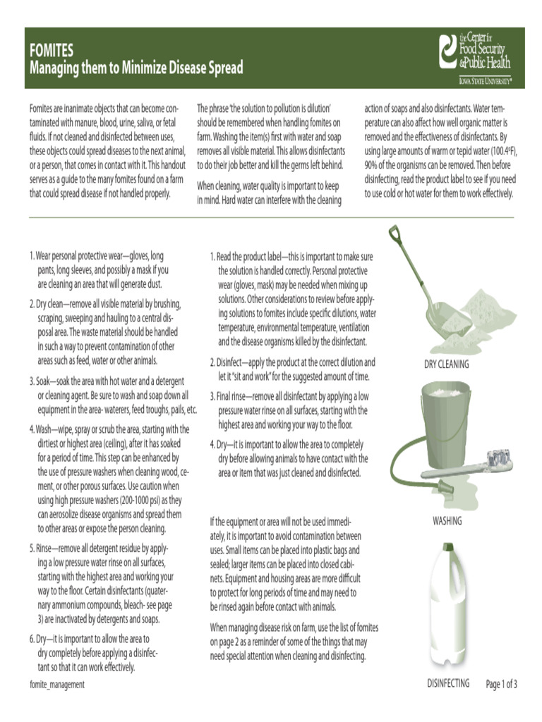 fomite_management | PDF | Disinfectant | Bleach