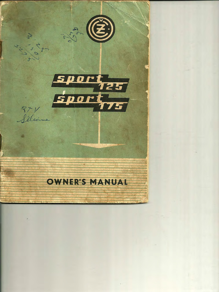 Jawa CZ 125 150 Sport 476 477 Owners Manual | PDF