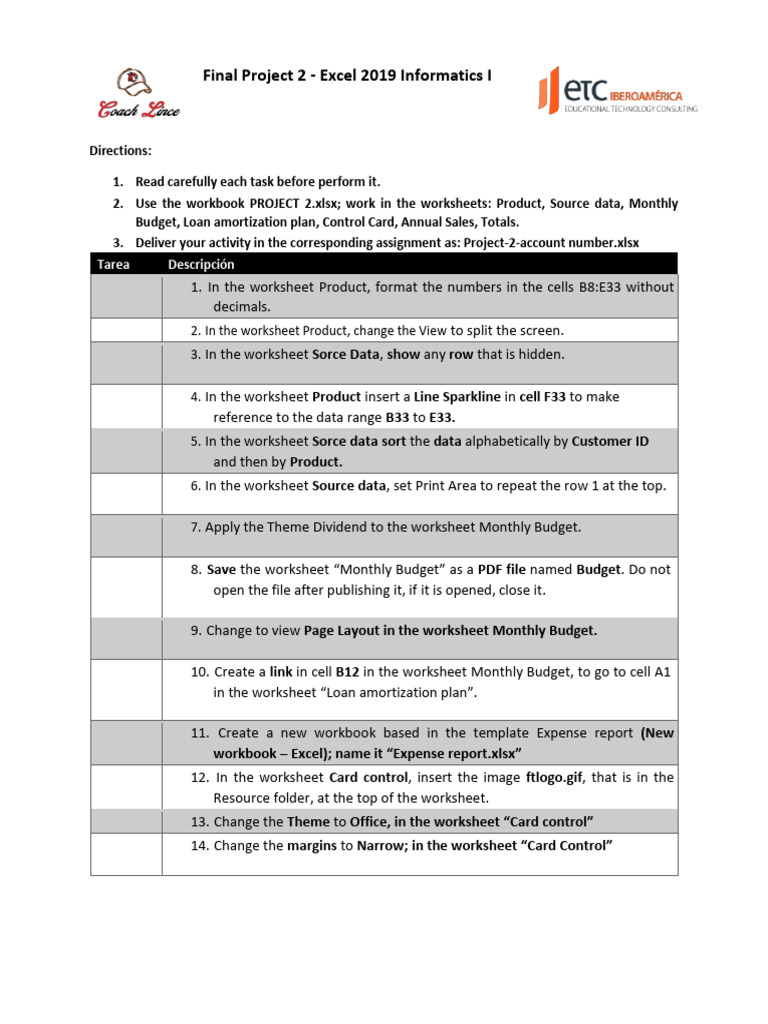 Proyecto | PDF | Worksheet | Computing
