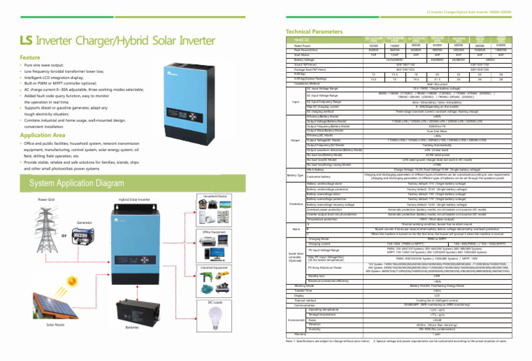 Split Phase Hybrid Solar Inverter | PDF | Power Inverter | Alternating ...