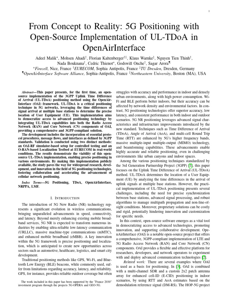 5G Positioning OpenAir | PDF | Computer Network | Mimo