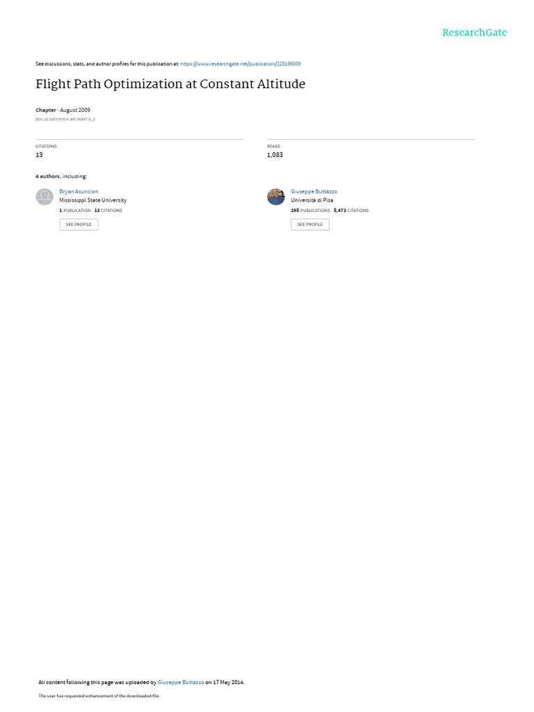 Flight Path Optimization at Constant Altitude | PDF | Optimal Control ...