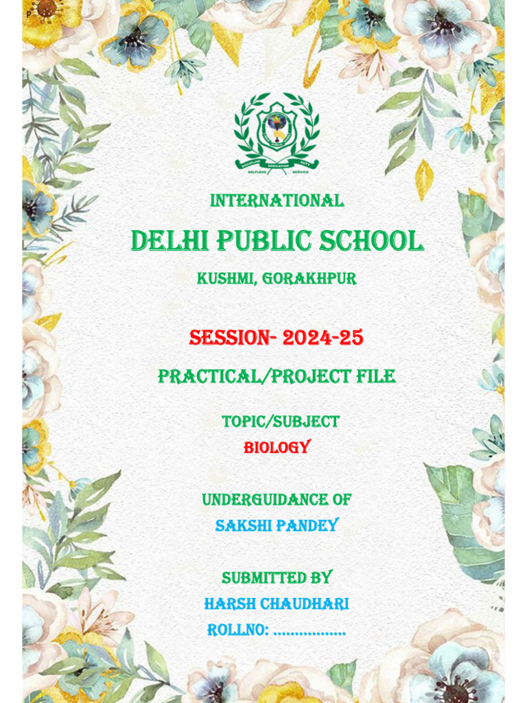 Biology Front Page | PDF