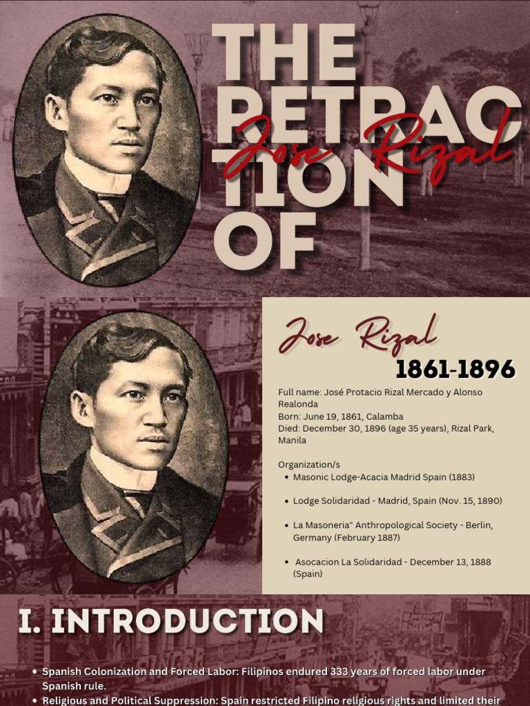 Retraction of Rizal Presentation | PDF