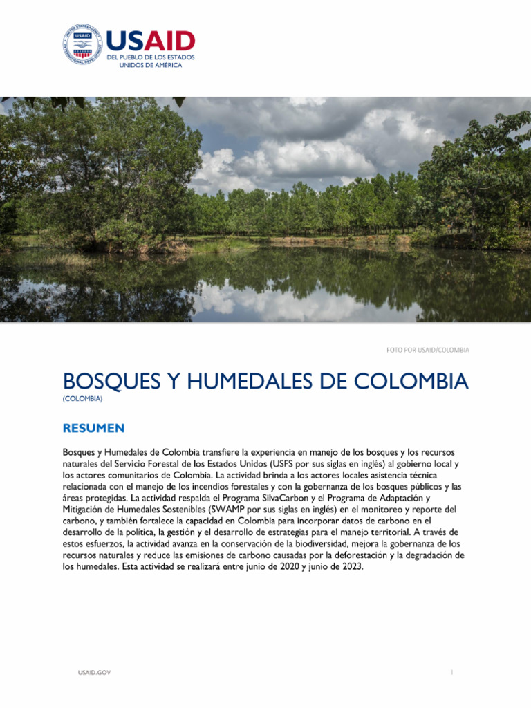 Colombia Forests and Wetlands3 | PDF