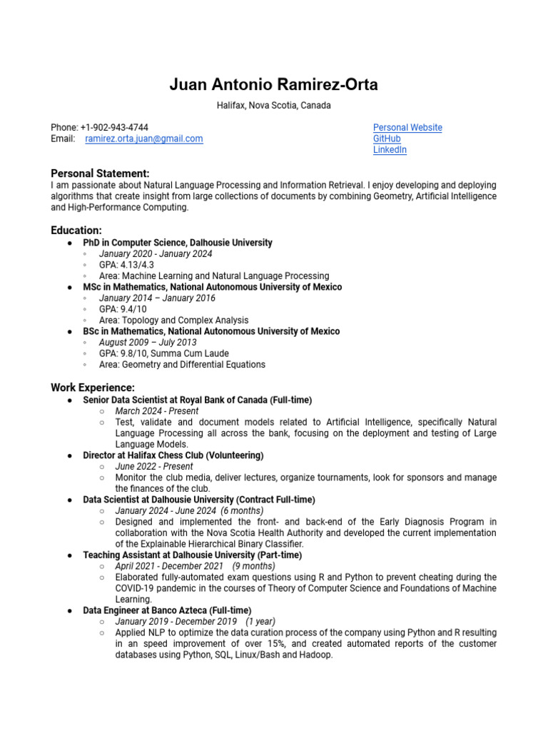 juan_ramirez_cv | PDF | Data Science | Artificial Intelligence juan_ramirez_cv | PDF | Data Science | Artificial Intelligence