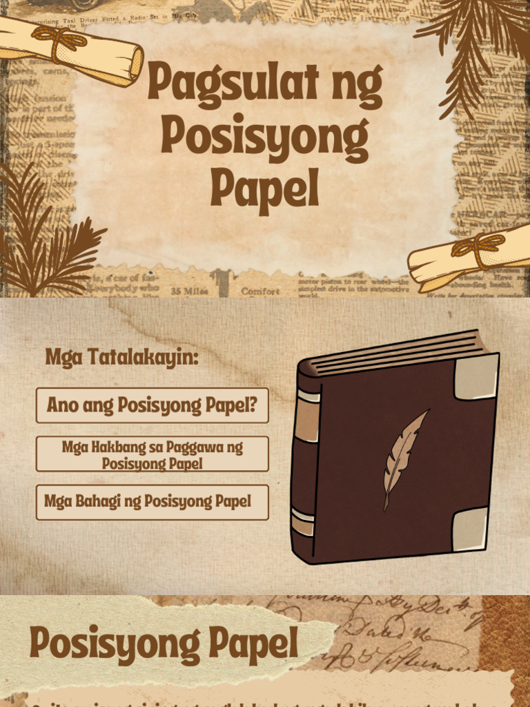 Pagsulat NG Posisyong Papel | PDF