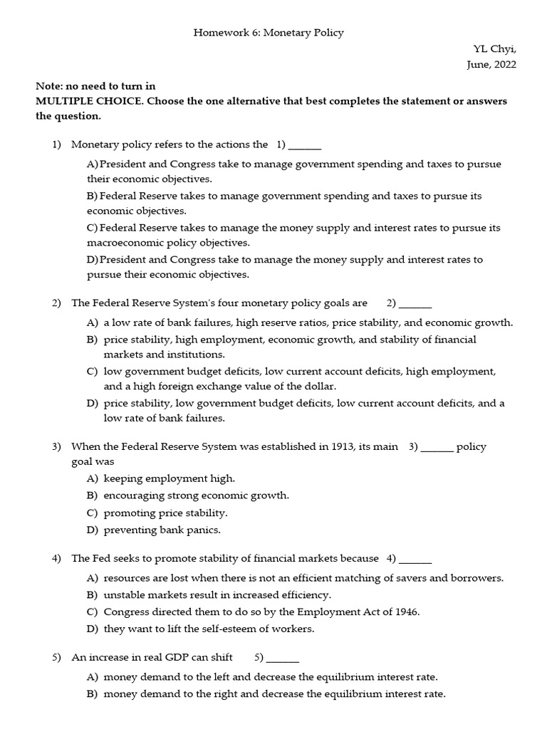 Monetary Policy | PDF